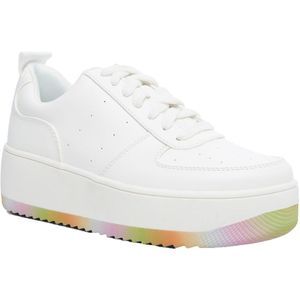 Wild Pair | Shoes | Wild Pair Womens Braxton White Leather Lace Up ...